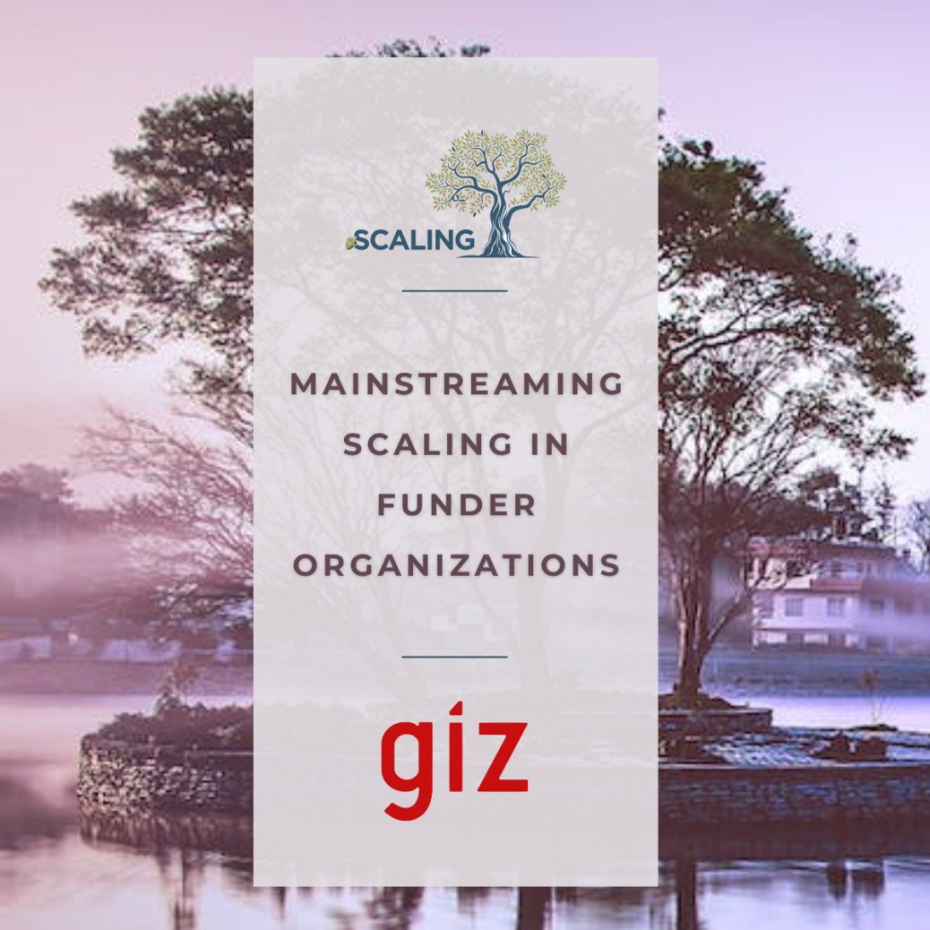Mainstreaming Scaling in Funder Organizations – Scaling Community of ...