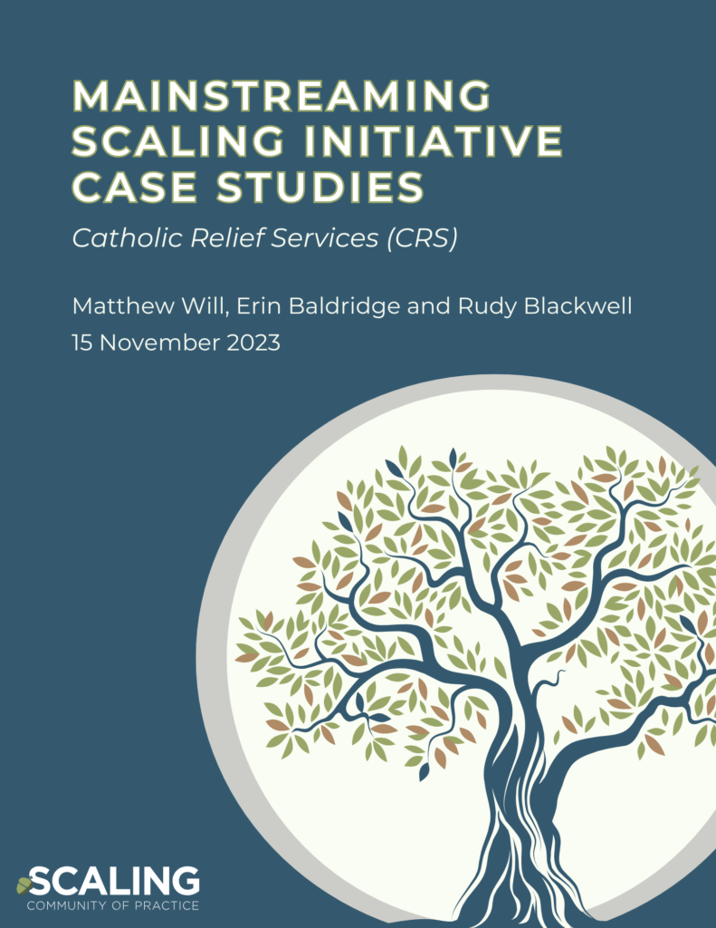 Mainstreaming Scaling: A Case study of CRS – Scaling Community of Practice